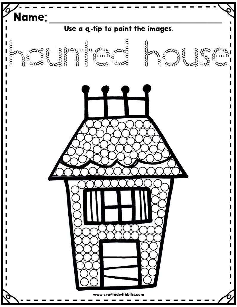 Q-tip Painting Halloween Craft - Etsy