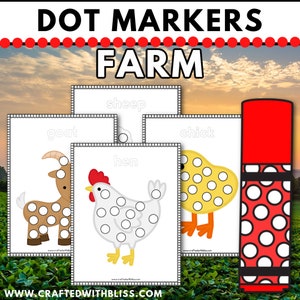 Farm Dot Marker Printable - Etsy