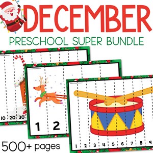 December Preschool Super Bundle, Christmas Kindergarten Activities ...