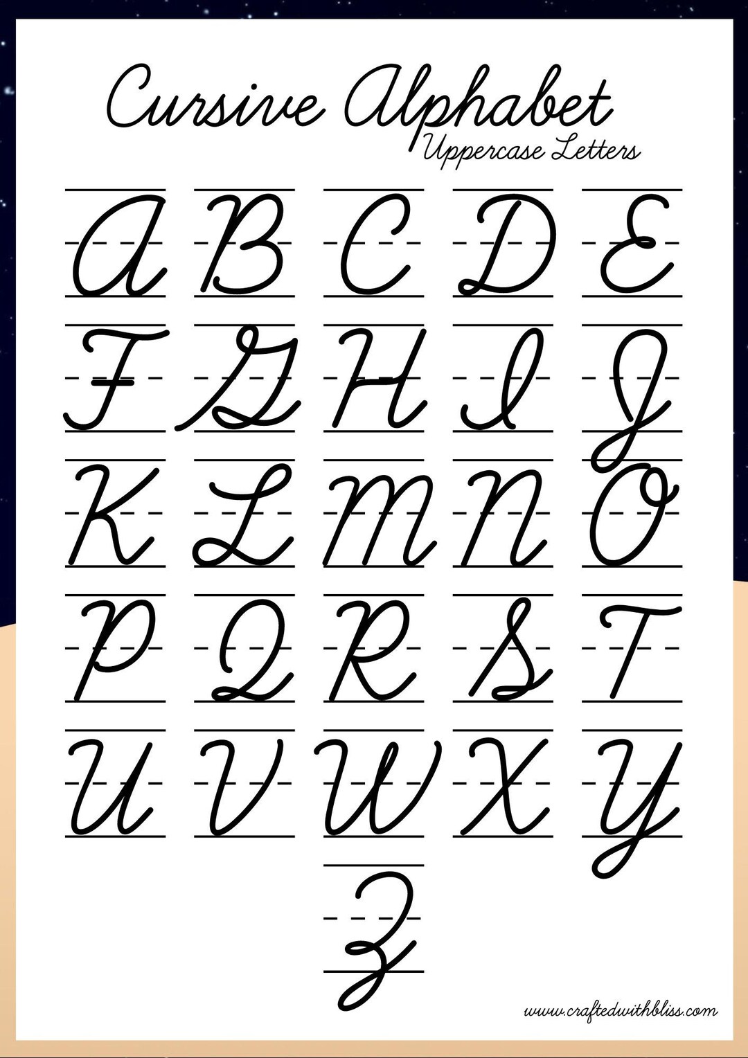 13 Pages Cursive Tracing Worksheet, Alphabet Cursive Printable, Days of ...