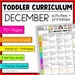 December Toddler Curriculum Activities and Printable 2-3 Yo Homeschool ...