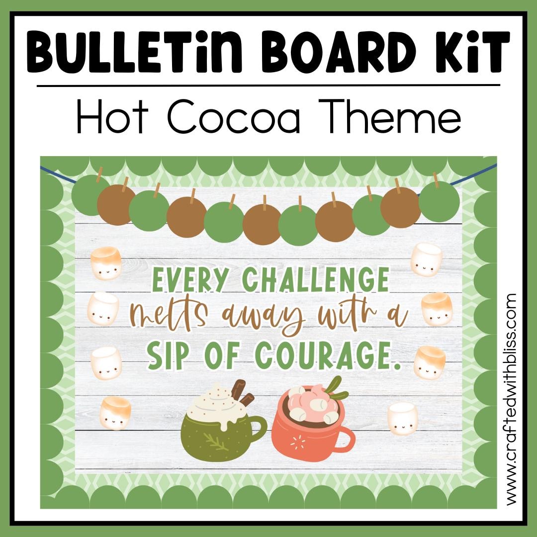 Winter Hot Cocoa Bulletin Board Kit - Etsy