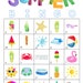 50 Summer Bingo Cards Classroom Game, Bingo Game, Summer Party Game ...