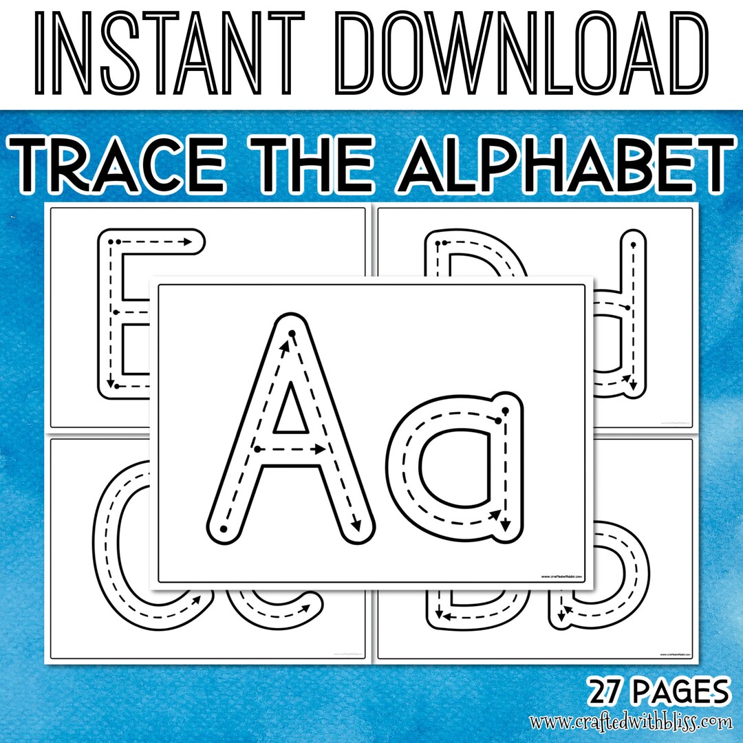 Learning Alphabet Tracing Mats: Interactive Worksheets for Preschool ...