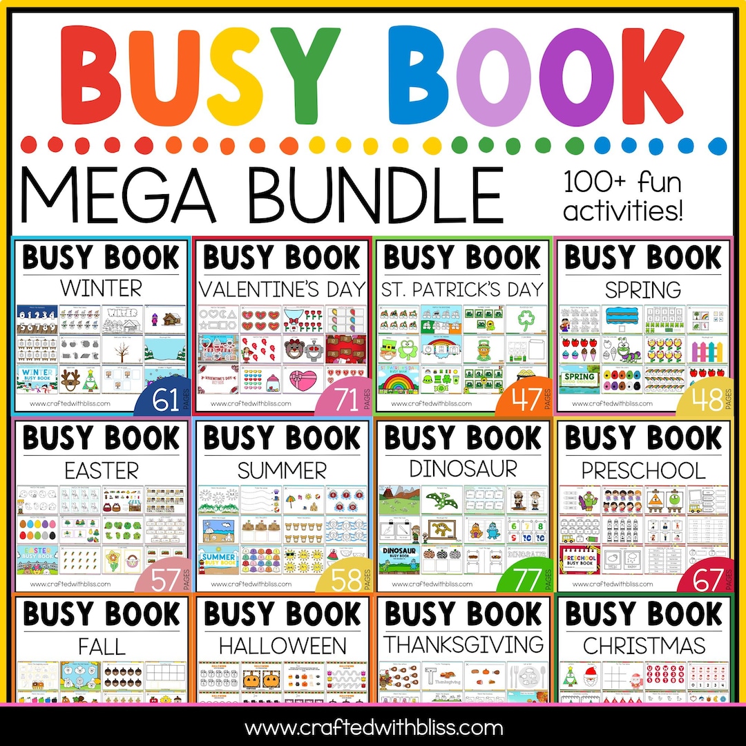 Busy Book Mega Bundle Preschool Kindergarten Toddler - Etsy