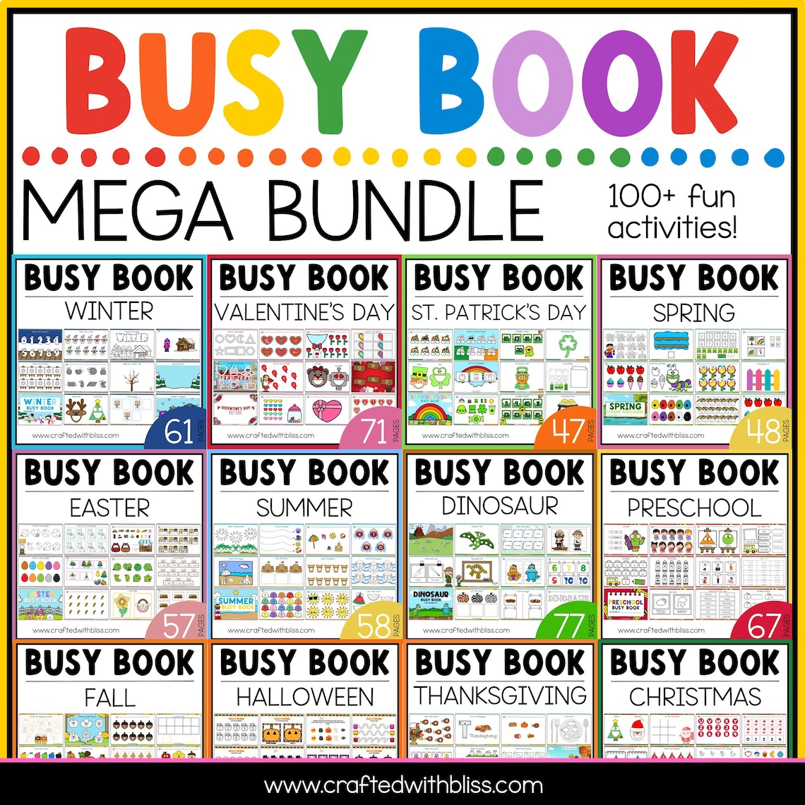 Busy Book Mega Bundle Preschool Kindergarten Toddler - Etsy