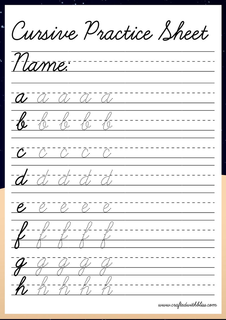 13 Pages Cursive Tracing Worksheet, Alphabet Cursive Printable, Days of ...