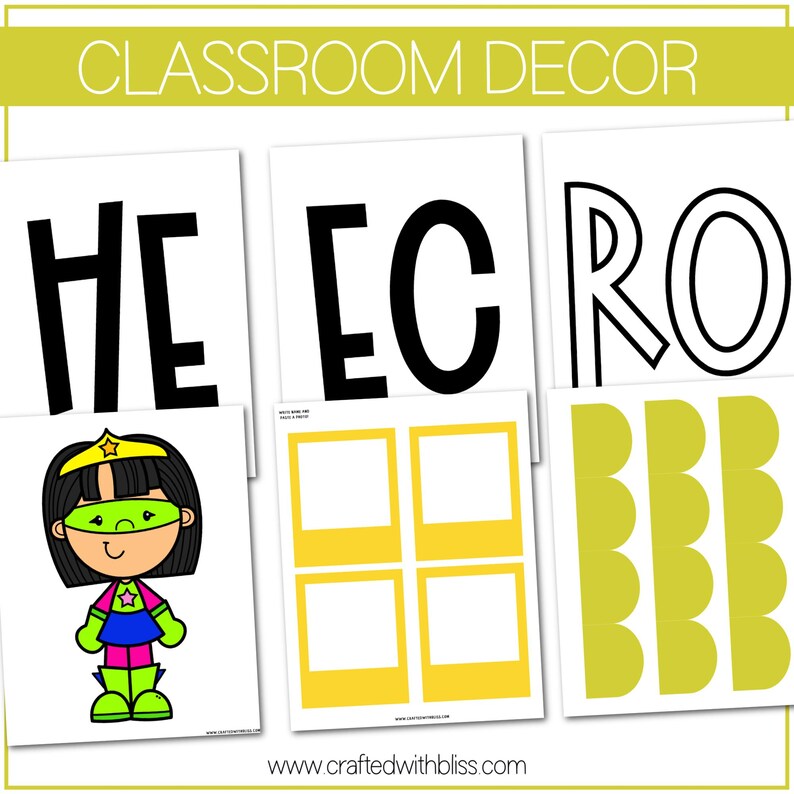 Superhero Theme Back to School Bulletin Board Kit | Heroes Classroom ...