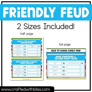 Back to School Party Game Friendly Feud 50 Cards Party Ice Breaker ...