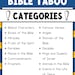 Bible Taboo Party Game 150 Cards Christian Fun Friday Ice Breaker Brain ...