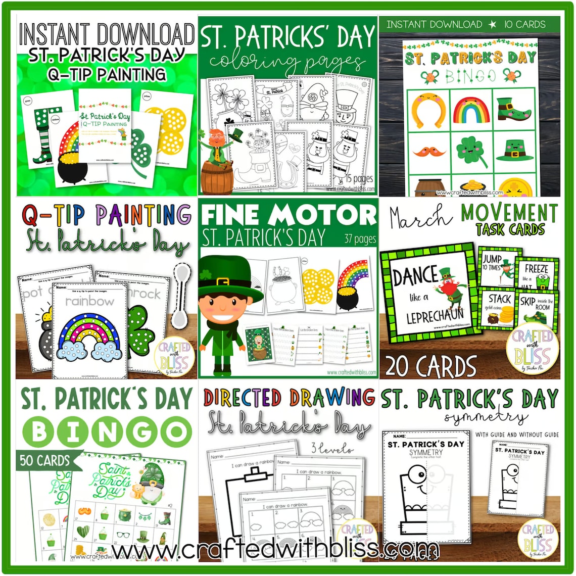 March Preschool-kindergarten Bundle, St. Patrick's Day Kindergarten ...