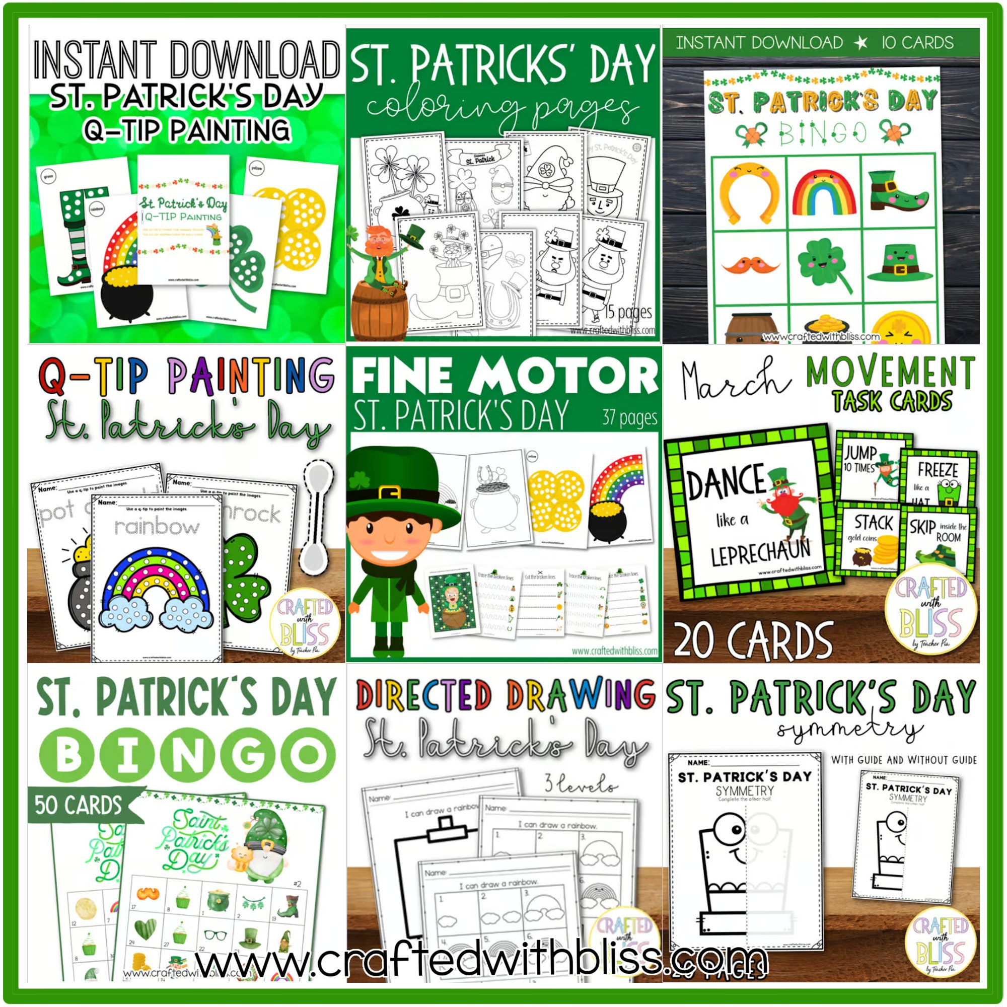 March Preschool-kindergarten Bundle, St. Patrick's Day Kindergarten ...