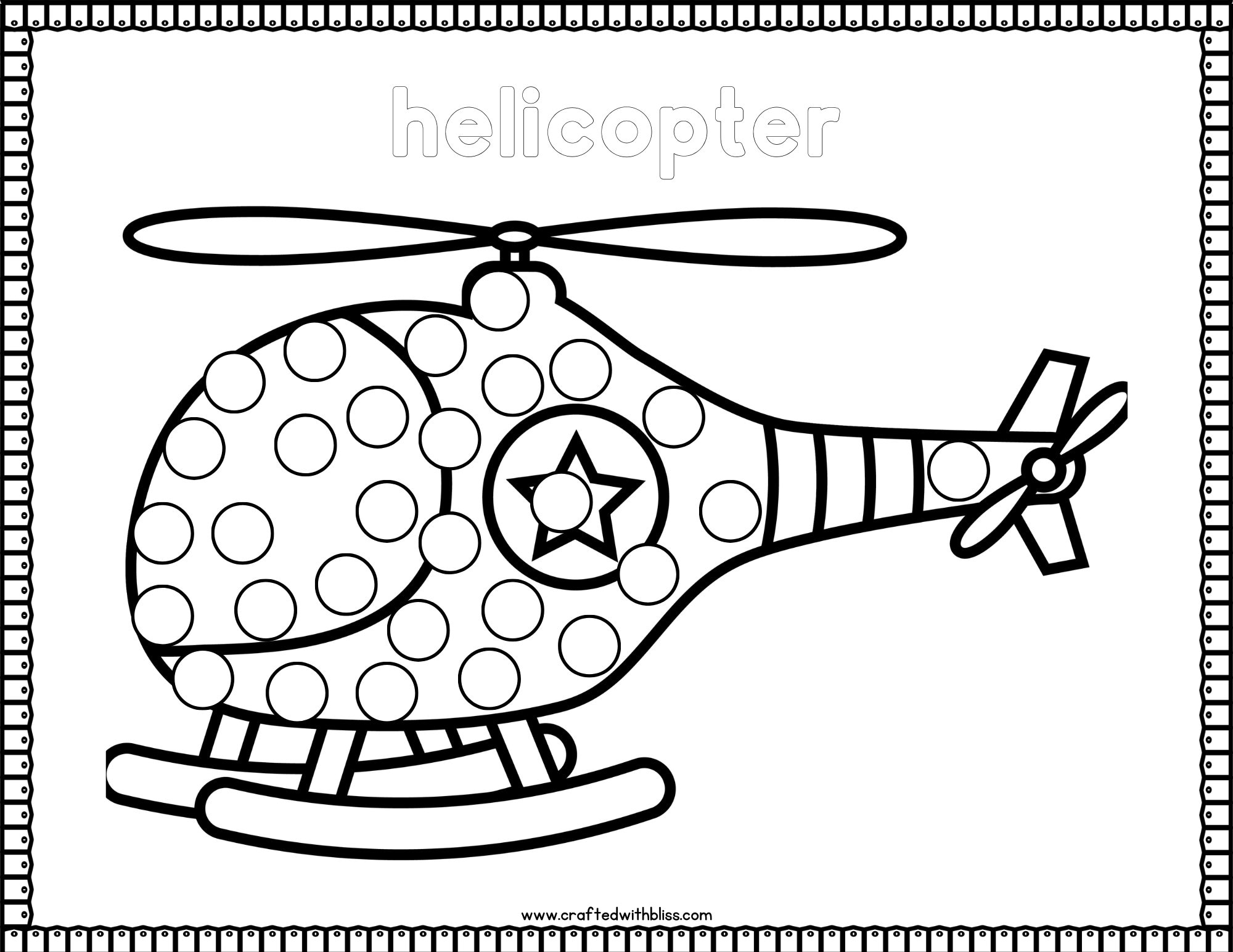 Transportation Dot Marker Activity Toddler Preschool Transportation ...