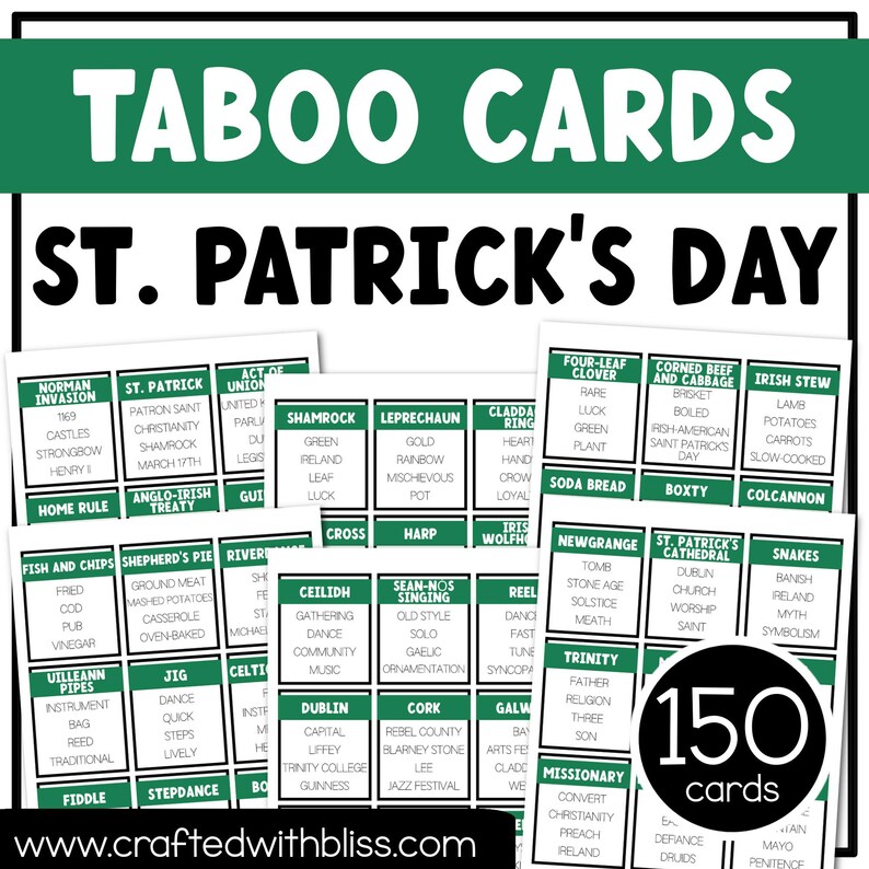 St. Patrick's Day Party Game Printable Bundle March Game Night Adult - Etsy