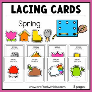 Lacing Cards Mega Bundle Fine Motor Skills Hole Punch Homeschool ...