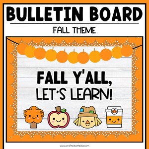 Fall Bulletin Board Kit Pumpkin Spice - Etsy