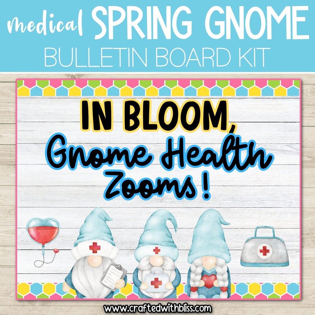 Medical Health Spring Gnomes Bulletin Board Kit Door Classroom - Etsy