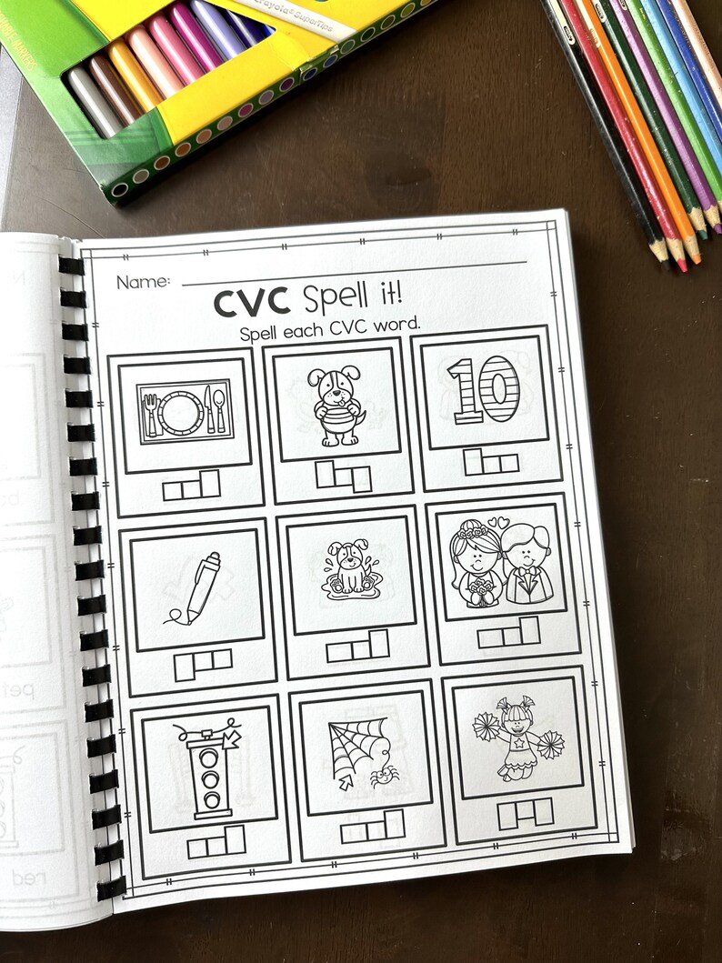 My CVC Activity Book 150 Pages Homeschool Kindergarten - Etsy