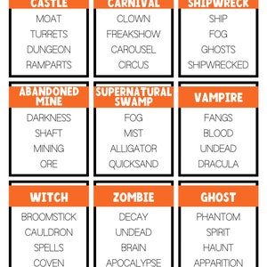 Halloween Taboo Game 150 Cards Halloween Party Game Night Forbidden ...