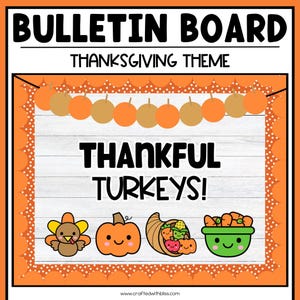 Thanksgiving Bulletin Board Kit - Etsy