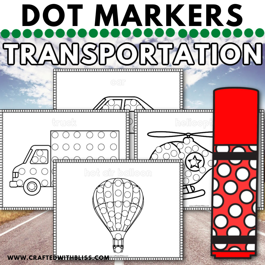 Transportation Dot Marker Printable - Etsy