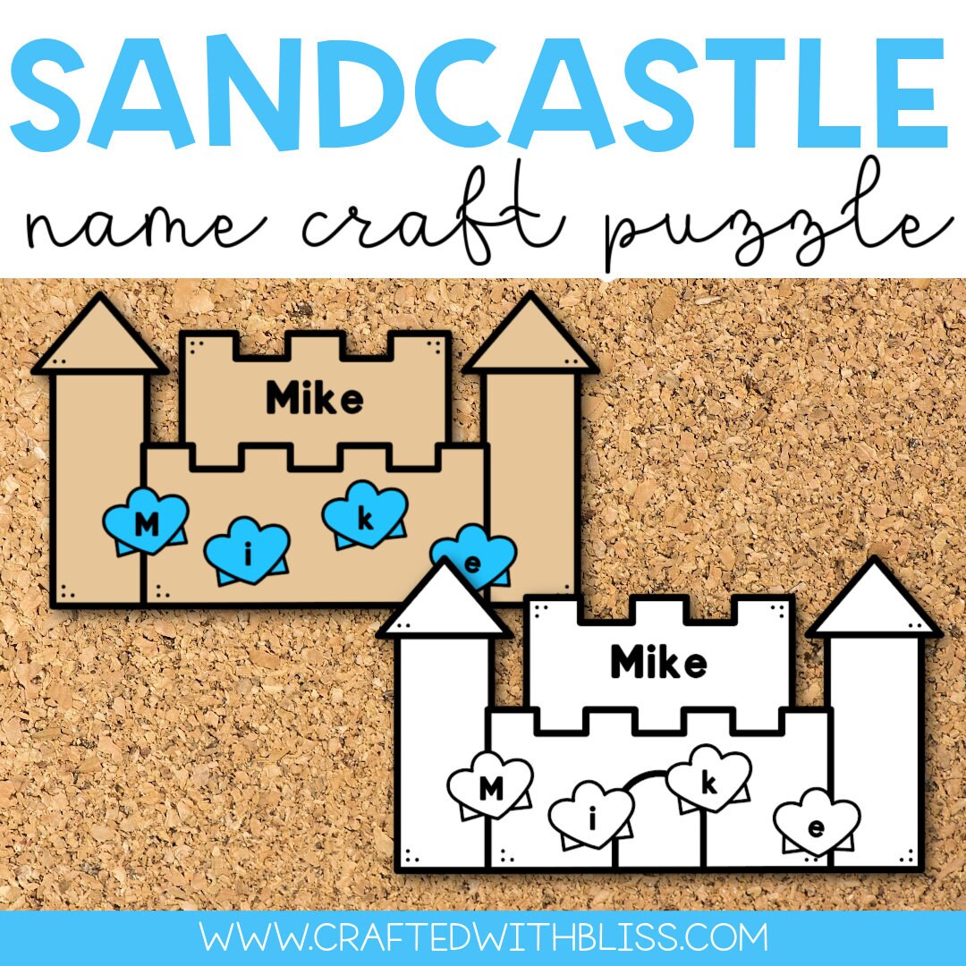 Editable Sandcastle Name Craft Classroom Bulletin Board Decor - Etsy Editable Sandcastle Name Craft Classroom Bulletin Board Decor - Etsy