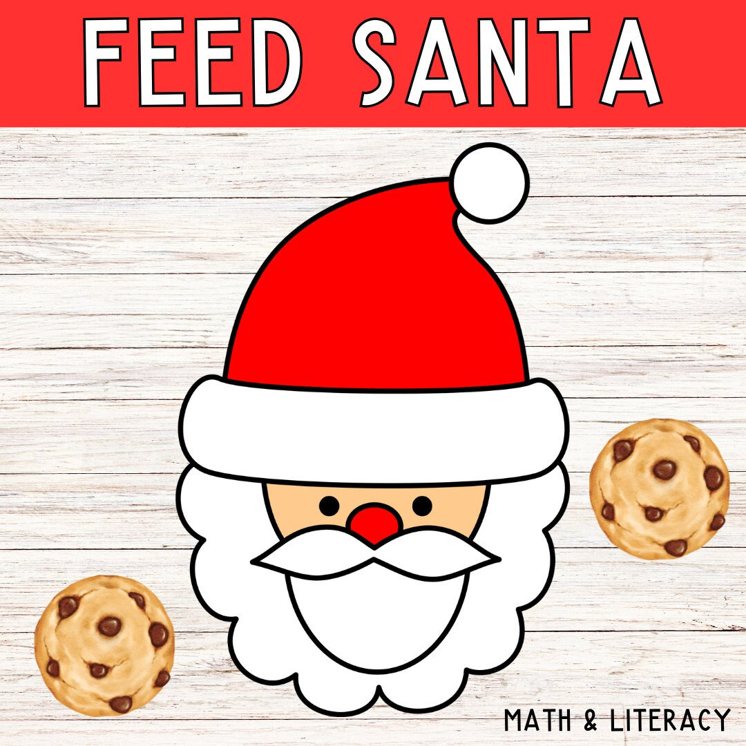 Feed Santa Claus Christmas Theme Feed Me Literacy Center Math Center ...