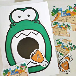 Feed the Dino Dinosaur Theme Feed the T Rex Literacy Center Math Center ...