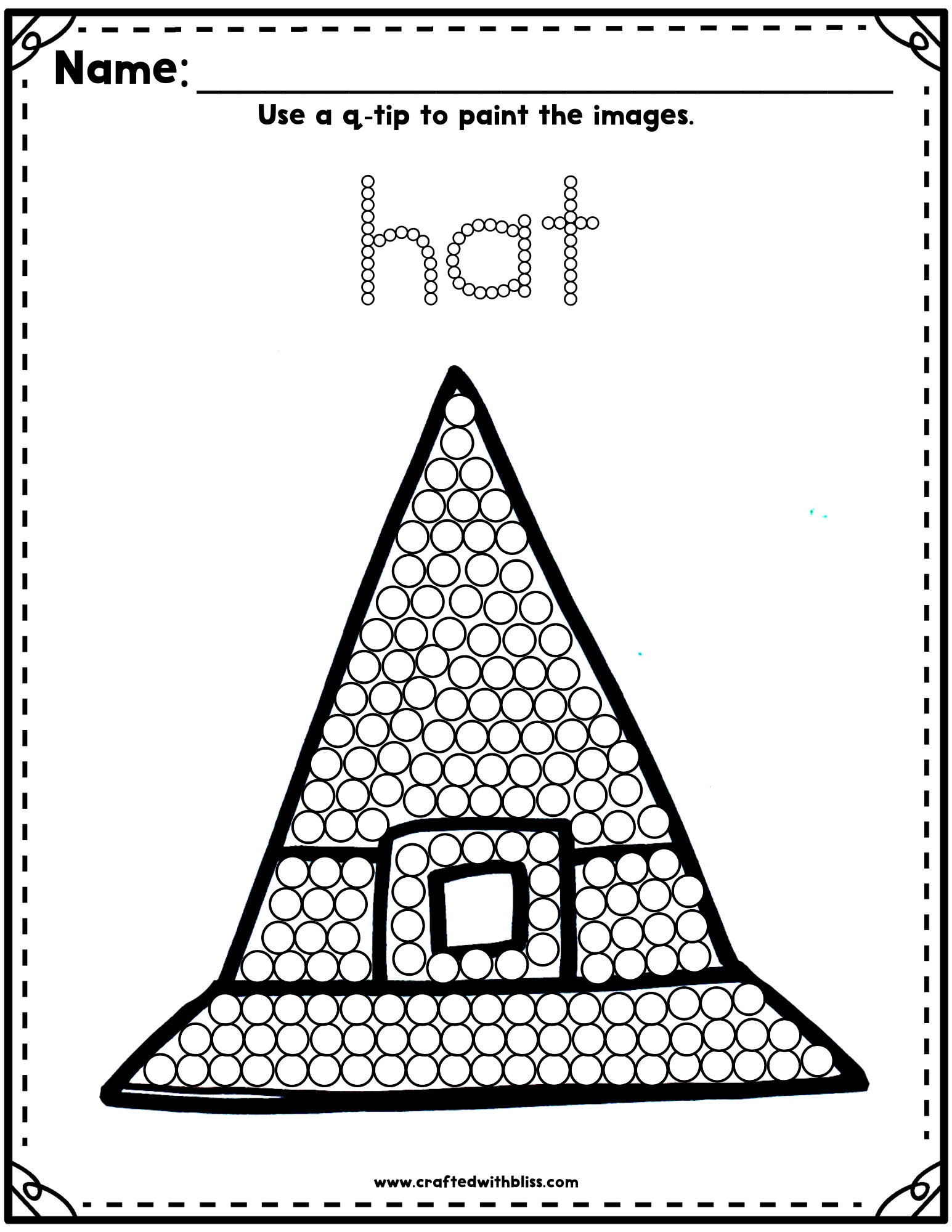 Q-tip Painting Halloween Craft - Etsy