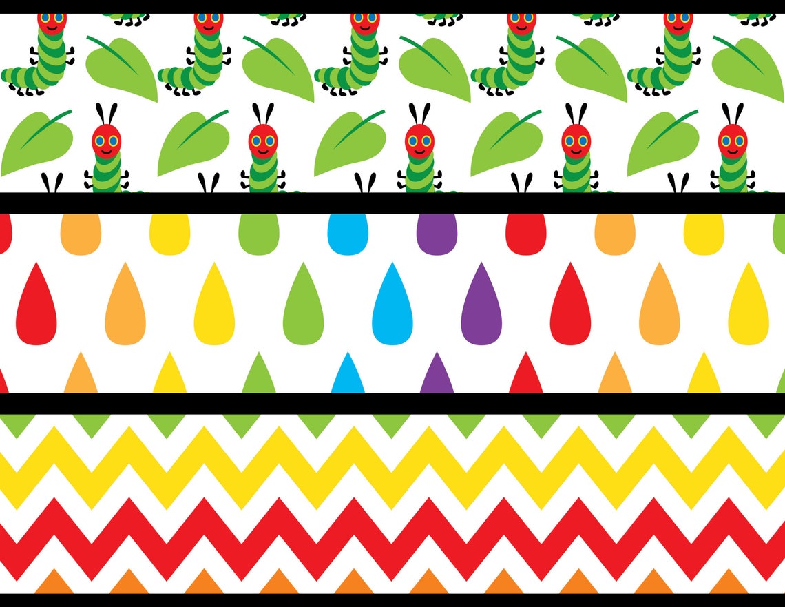 The Ultimate Hungry Caterpillar Bulletin Board Borders Mini Bundle | 15 ...