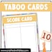 Teens Taboo Party Game 150 Cards Fun Friday Ice Breaker Brain Break ...