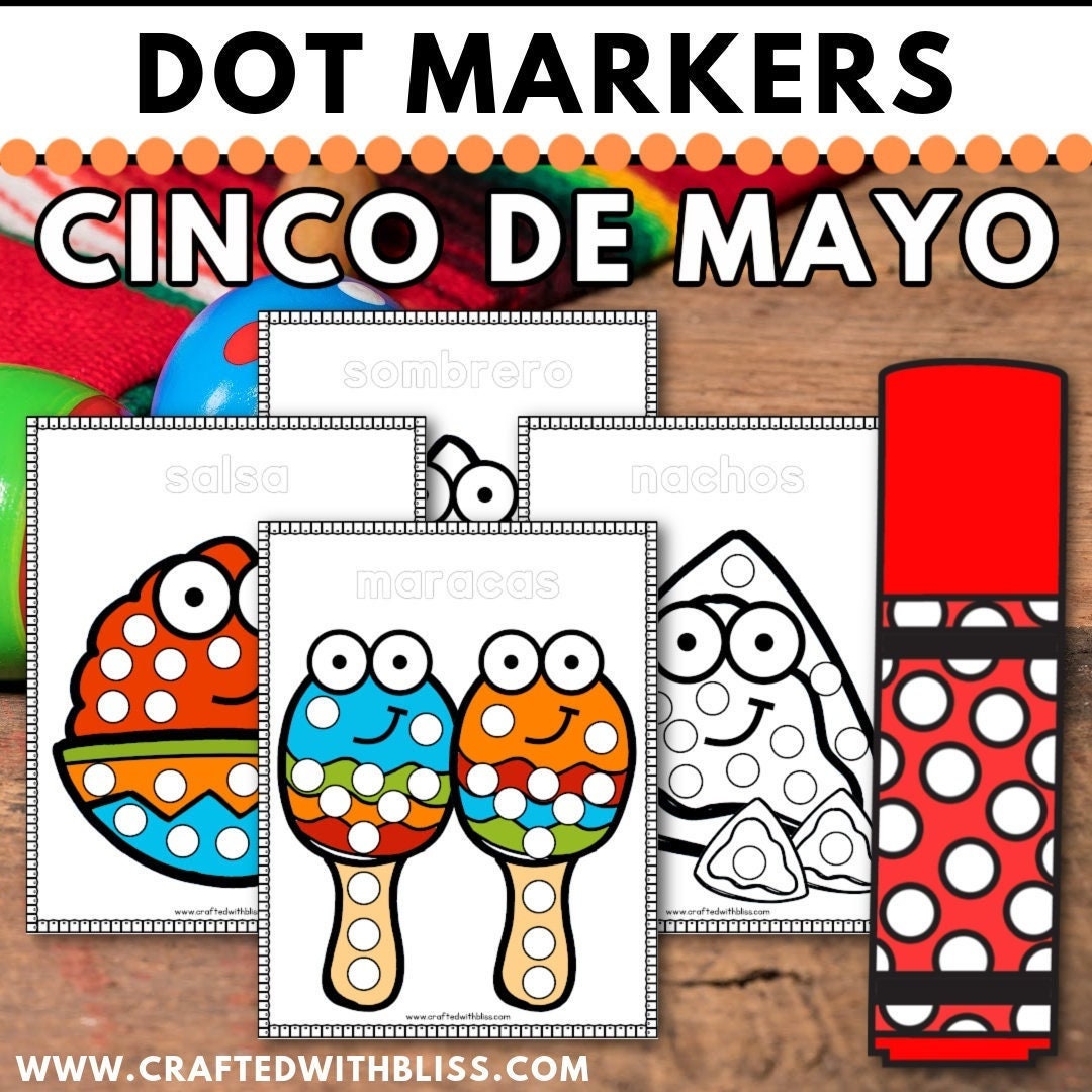 Cinco De Mayo Do-a-dot Marker Fine Motor Printable, Cinco De Mayo Dot ...