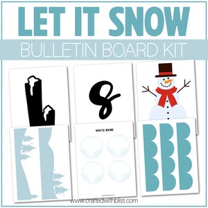 Winter Let It Snow Bulletin Board Kit - Etsy