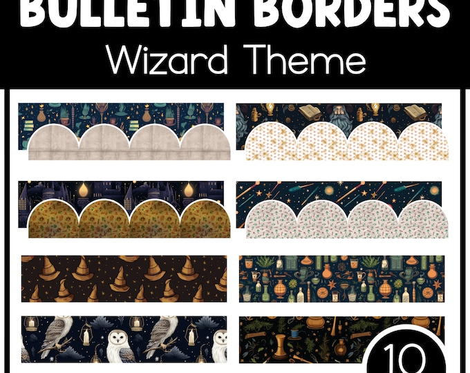 Wizard Theme Bulletin Board Borders - Etsy