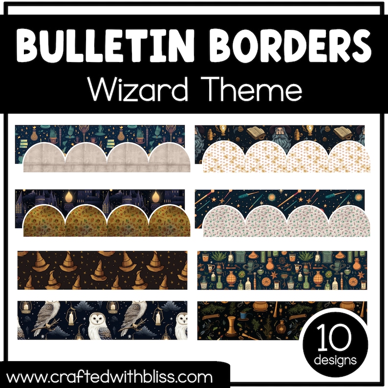 Wizard Theme Bulletin Board Borders - Etsy