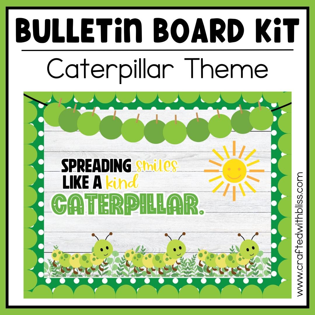 Spread Smile Kind Caterpillar Theme Bulletin Board Kit - Etsy