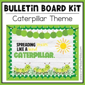 Spread Smile Kind Caterpillar Theme Bulletin Board Kit - Etsy