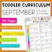 September Toddler Curriculum Activities and Printable 2-3 Yo Homeschool ...