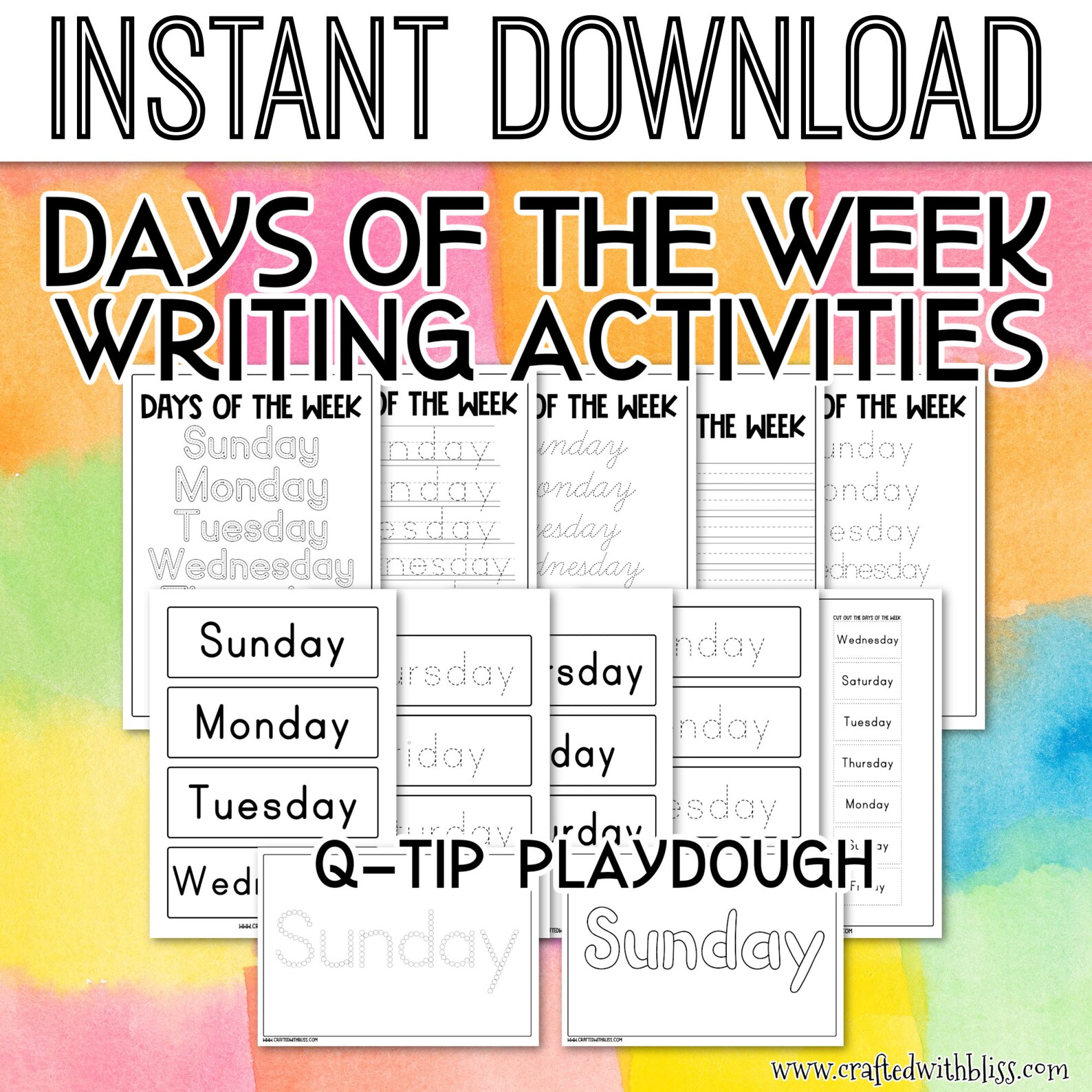 Days of the Week Activities Days of the Week Poster Days of | Etsy