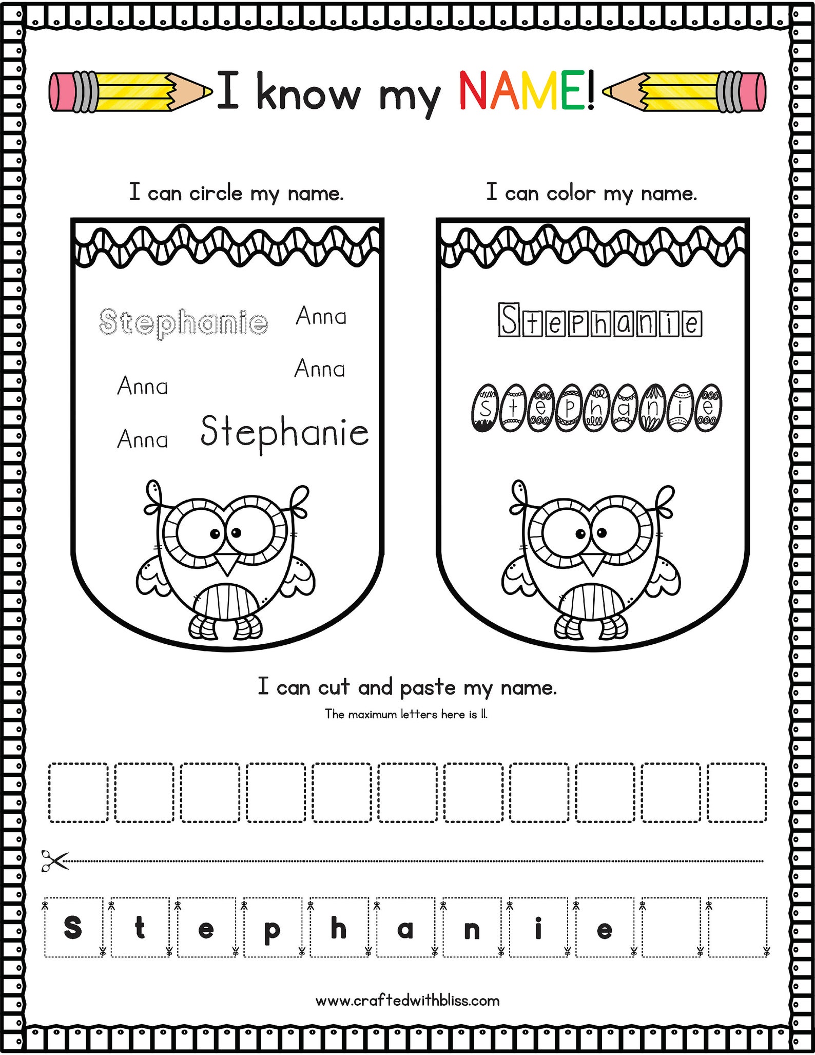 EDITABLE Name Practice Worksheet, Kindergarten Name Practice Printable ...