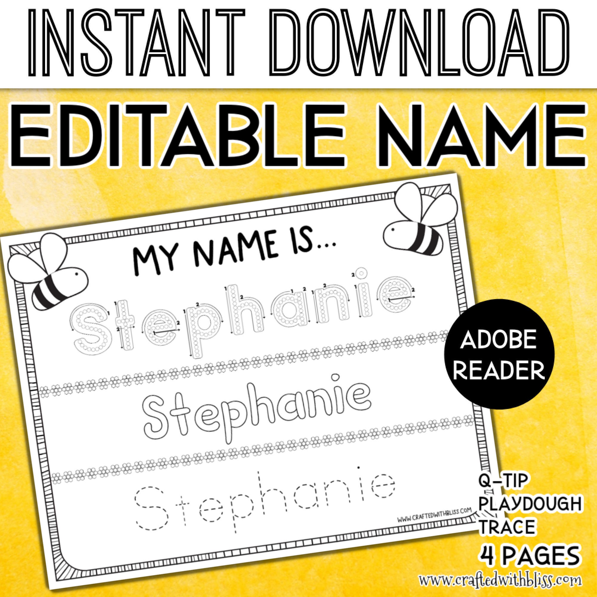 Editable Name Practice, Name Tracing Worksheets and Activities ...