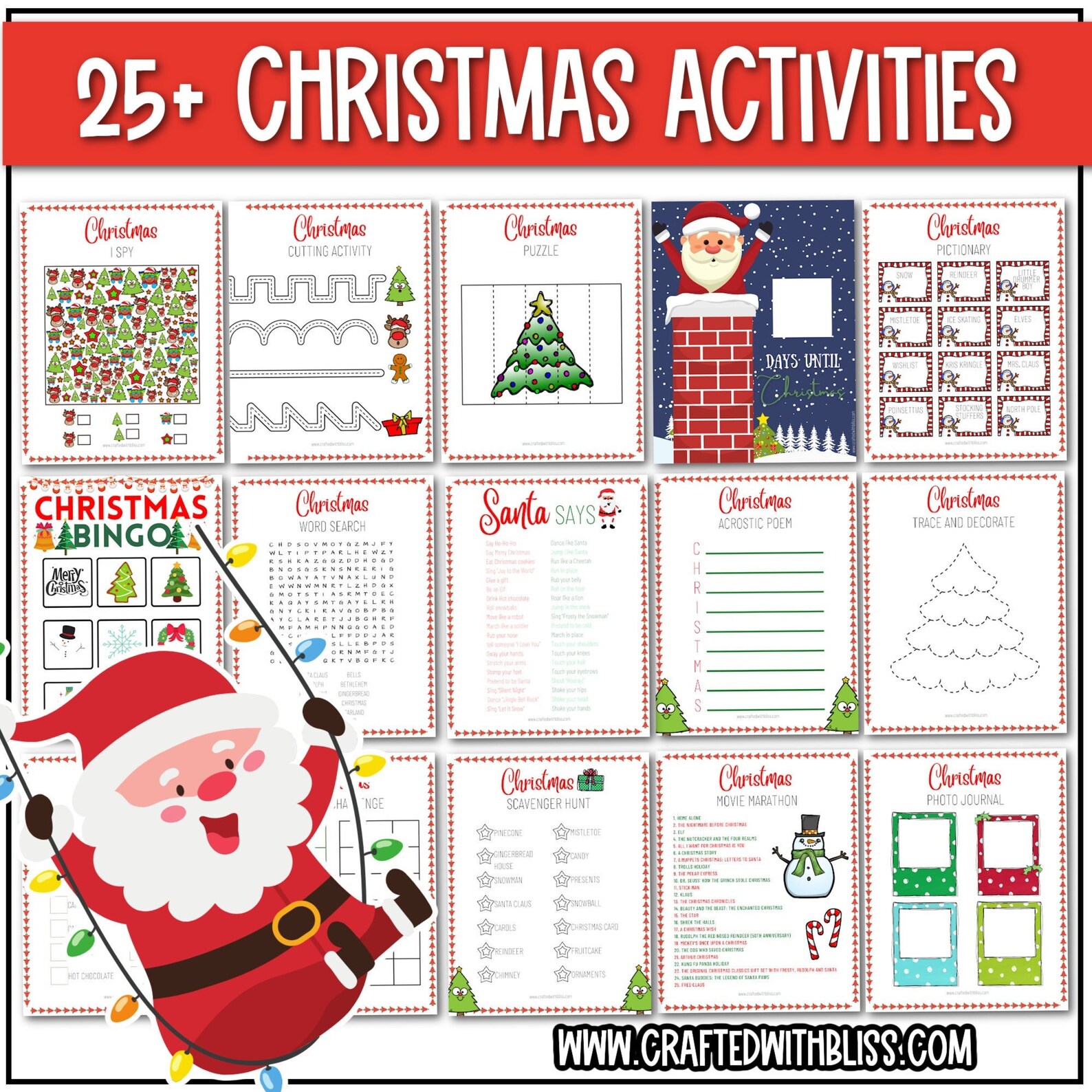 Christmas Party Games BIG BUNDLE, Christmas Games Kids, Christmas ...