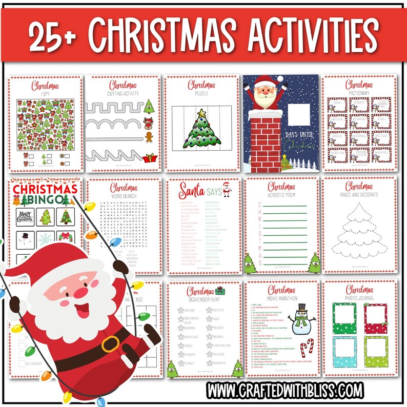 Christmas Party Games BIG BUNDLE, Christmas Games Kids, Christmas ...