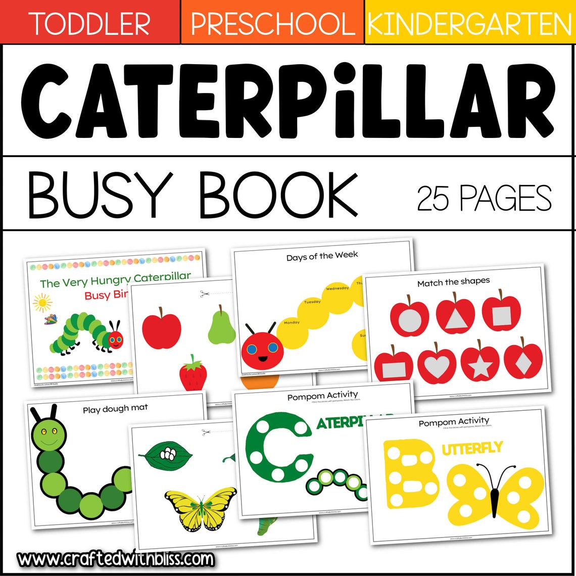 Hungry Caterpillar Busy Books Binder Adapted Book Toddler Busy Board ...