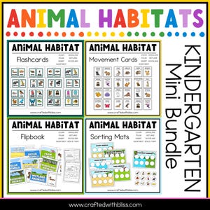 Animal Habitat Kindergarten Mini Bundle - Etsy