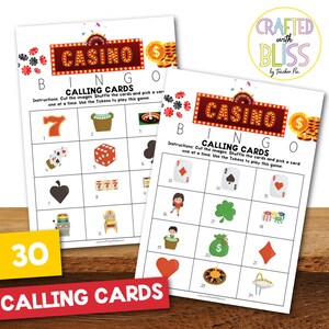50 Casino Bingo Cards - Etsy