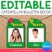 Editable Caterpillar Photo Bulletin Decor | Canva Template Back to ...