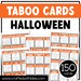 Halloween Taboo Game 150 Cards Halloween Party Game Night Forbidden ...