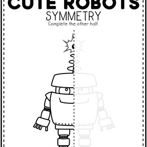 Cute Robots Symmetry Printable for Early Finishers - Etsy