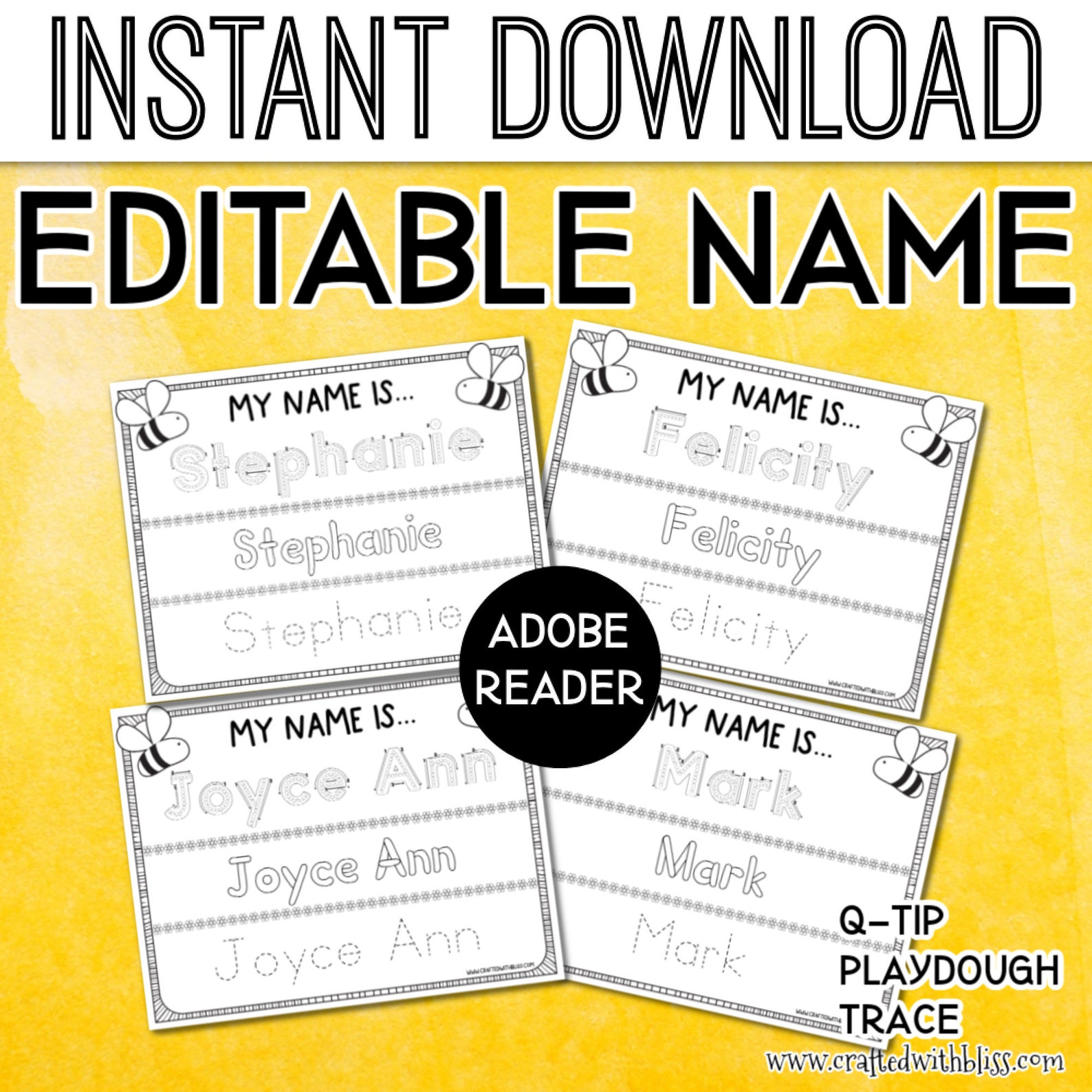 Editable Name Practice, Name Tracing Worksheets and Activities ...